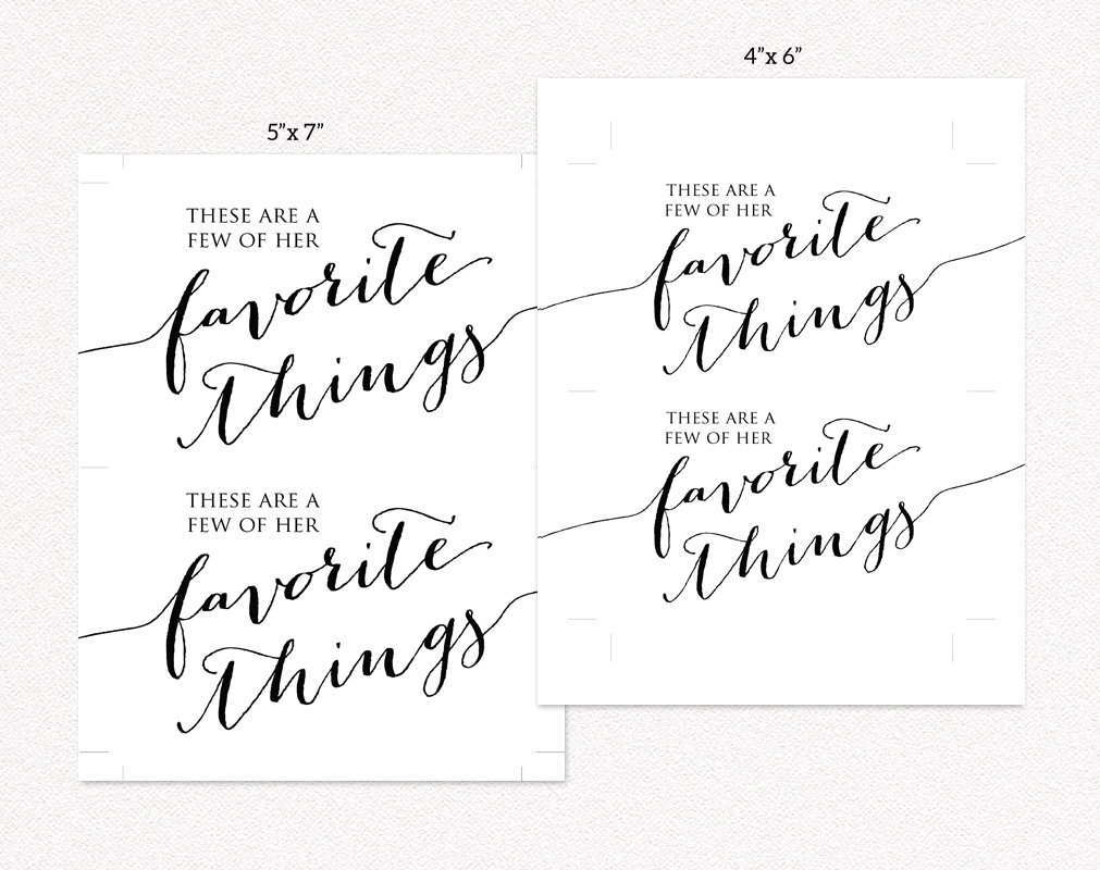Favorite Things Sign Her Favorite Things His Favorite Her - Etsy