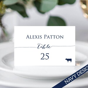 Place Card Template Place Cards With Meal Choice Place Cards - Etsy