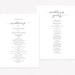 Wedding Program TWO Templates, Ceremony Program Template, DIY Wedding ...