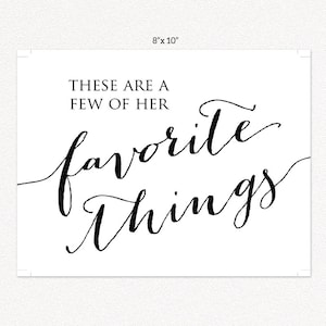 Favorite Things Sign, Her Favorite Things, His Favorite Her Favorite ...