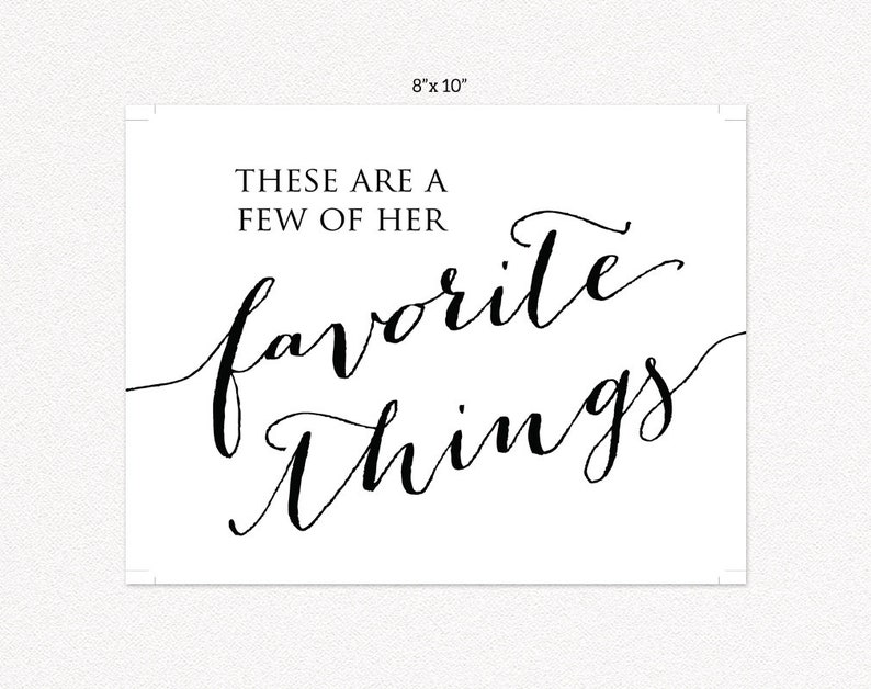 Favorite Things Sign Her Favorite Things His Favorite Her - Etsy Canada
