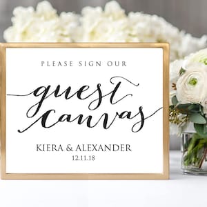 Please Sign Our Guest Canvas Wedding Sign 8x10 Wedding Sign - Etsy