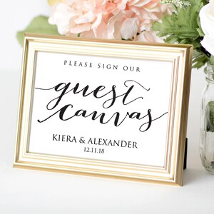 Please Sign Our Guest Canvas Wedding Sign 8x10 Wedding Sign - Etsy