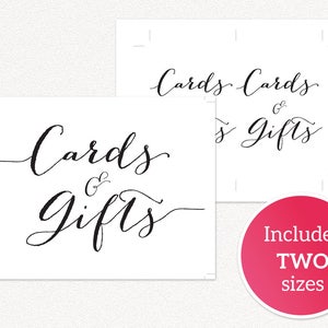Cards and Gifts Sign, Cards and Gifts Sign Printable, Cards and Gifts ...
