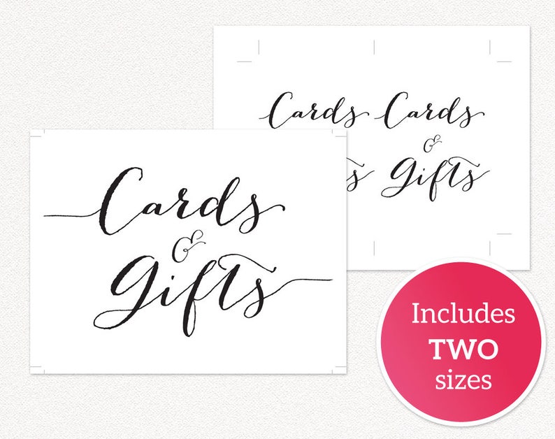 Cards and Gifts Sign Cards and Gifts Sign Printable Cards - Etsy