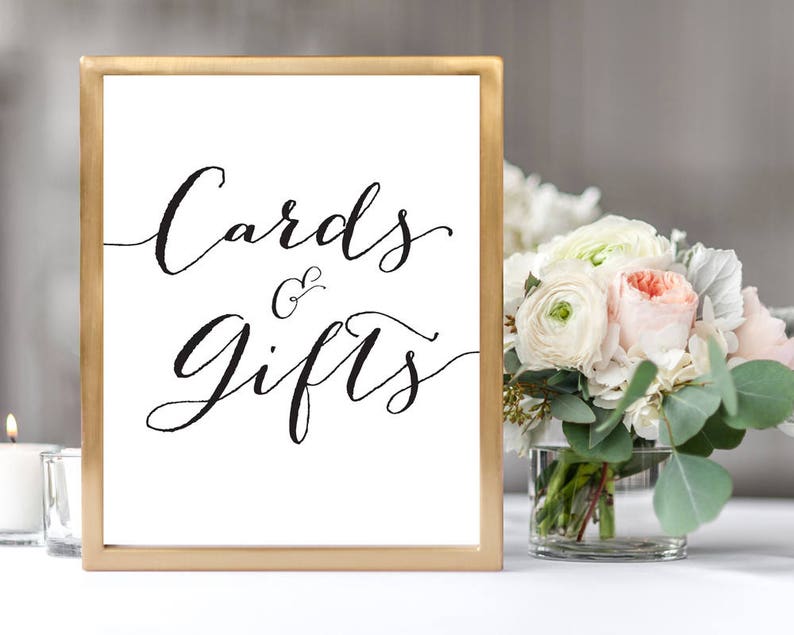 Cards and Gifts Sign Cards and Gifts Sign Printable Cards | Etsy