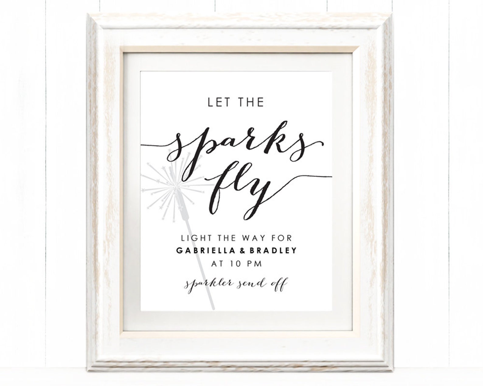 Let the Sparks Fly Sparkler Send off Sign, 8x10 DIY Sign, Instant ...