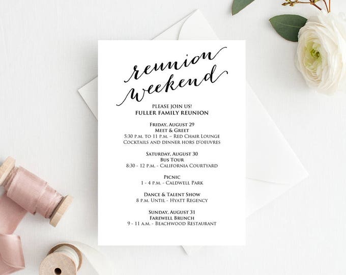Family Reunion Invitations, Reunion Invite, Family Reunion Save the ...