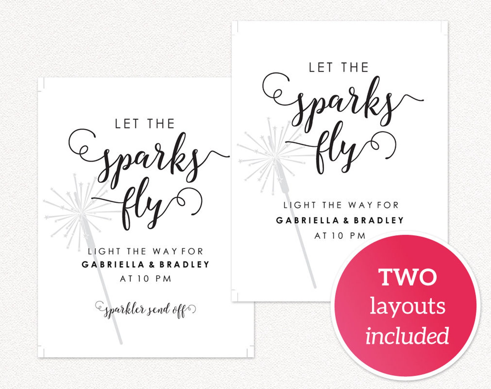 Sparkler Send off Sign Sparkler Send Off Sparkler Exit | Etsy