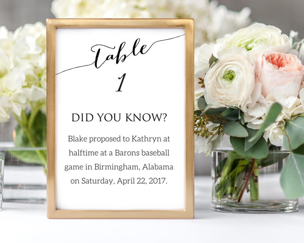 Tables 1-50 Fun Facts Printable Templates Table Numbers - Etsy UK