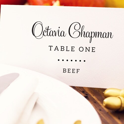 Place Card Template Place Cards With Meal Choice Place Cards - Etsy
