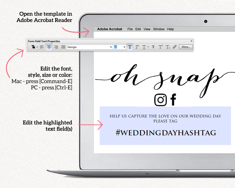 Oh Snap Sign Oh Snap Wedding Sign Hashtag Sign Hashtag - Etsy
