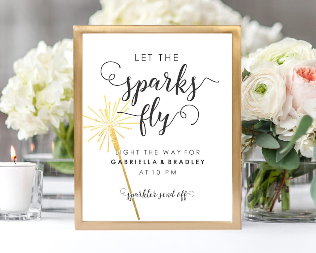 Sparkler Send off Sign, Wedding Send Off, Wedding Send off Ideas ...