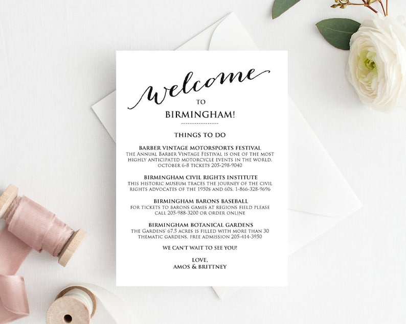 Welcome Wedding Weekend Itinerary Details Card Insert Wedding - Etsy
