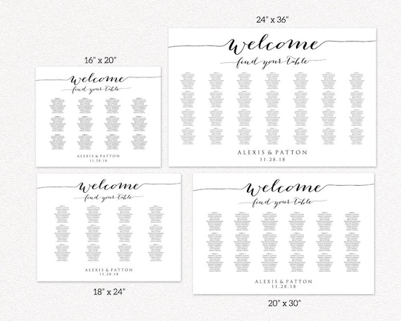 Wedding seating chart size 60 photos - Astyledwedding.com