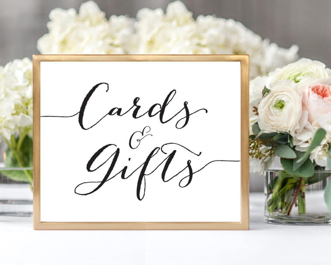 Cards and Gifts Sign, Cards and Gifts Sign Printable, Cards and Gifts ...