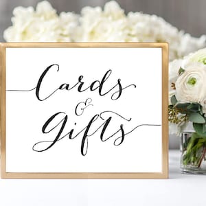 Cards and Gifts Sign, Cards and Gifts Sign Printable, Cards and Gifts ...