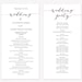 Wedding Program TWO Templates, Ceremony Program Template, DIY Wedding ...