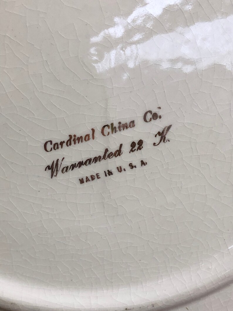 Retro Snack Serving Dish Set Cardinal China Co Appetizer | Etsy