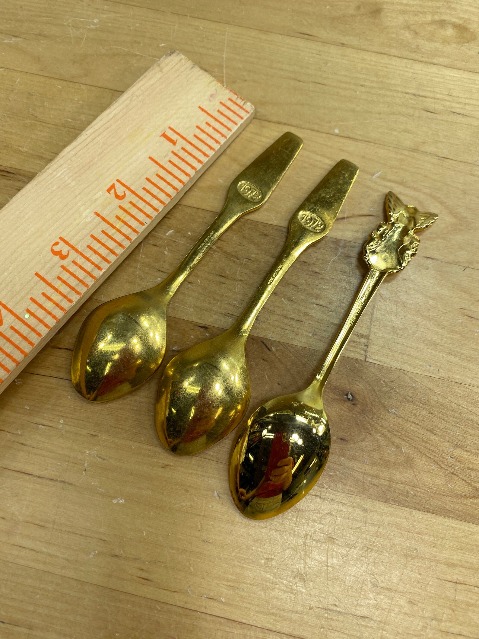 Gold Stainless Steel Small Spoons Christmas Serving Spoons - Etsy