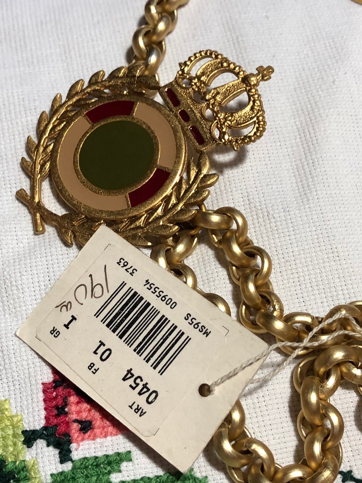 Gold Chain Crown Belt, Adjustable Retro Mondi Belt, Vintage Fashion