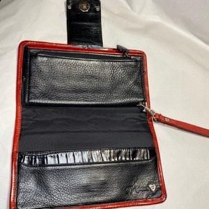 Red Leather Wallet, Brighton Heart Clutch, Valentines Day Gift Money ...