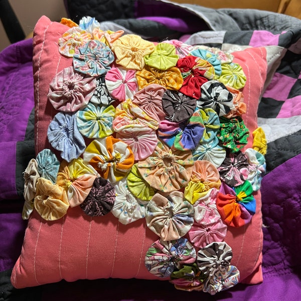 Yo Yo Pillow - Etsy