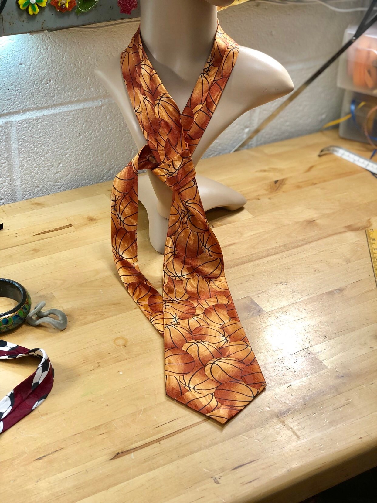 Basketball Necktie - March Madness Basketball Tie