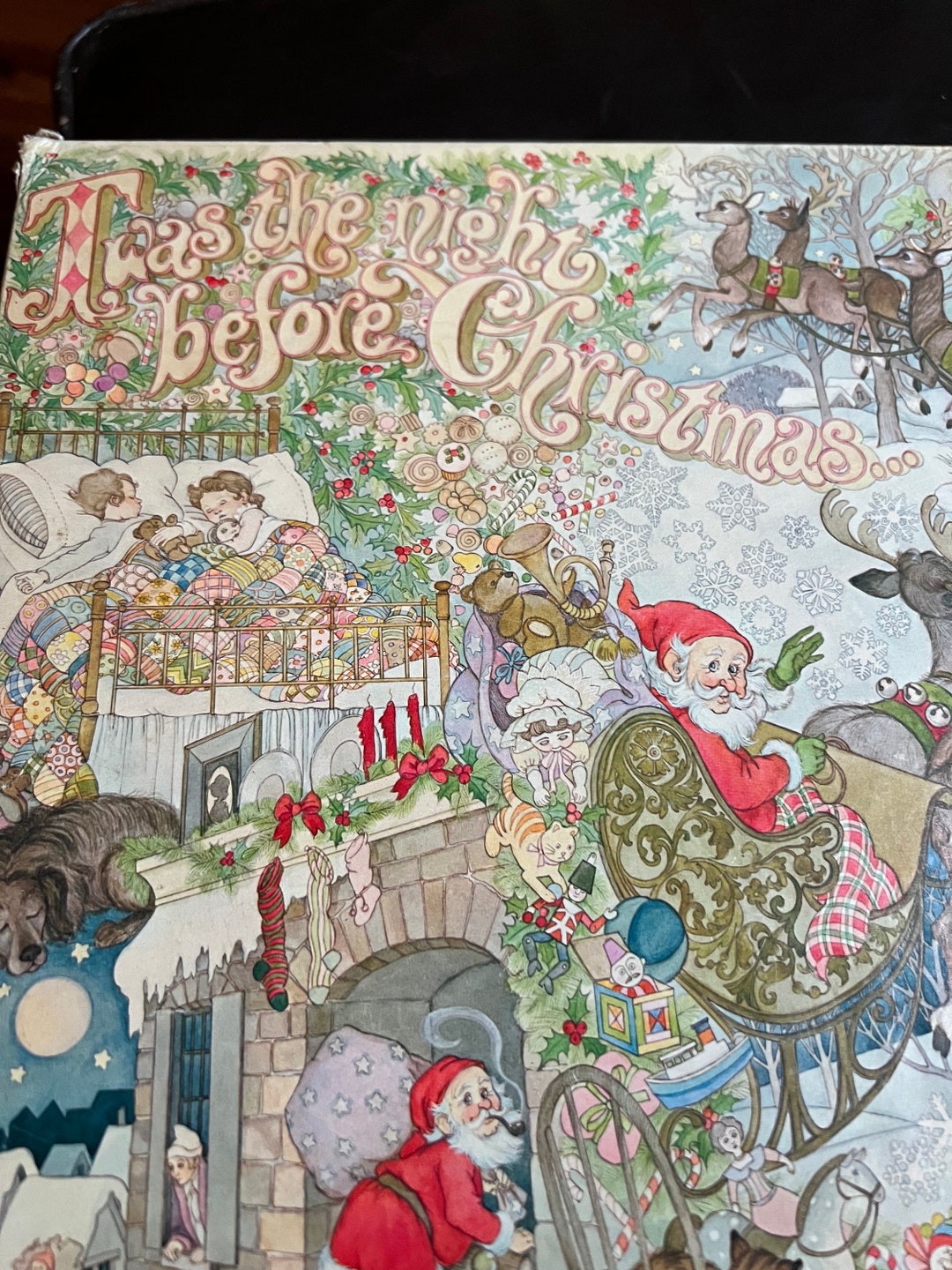 Christmas Puzzle, Springbok Vintage Holiday Santa, Twas the Night ...