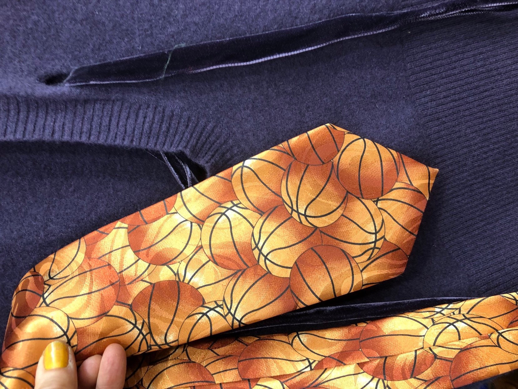 Basketball Necktie - March Madness Basketball Tie