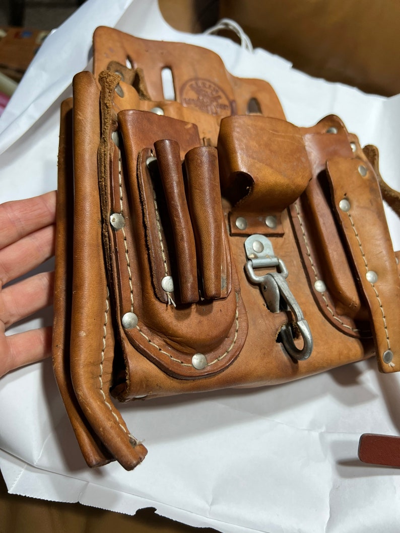 Klein Leather Tool Belt Caddy Electricians Pouch Craft Tool - Etsy