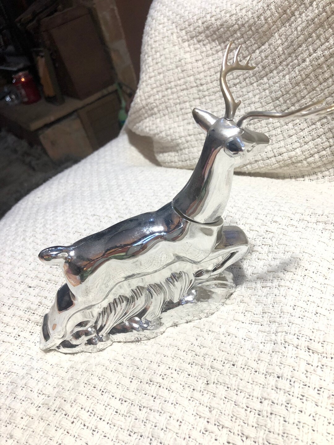 Avon Silver Deer Decanter, Collectible 10 Point Buck Figurine - Etsy