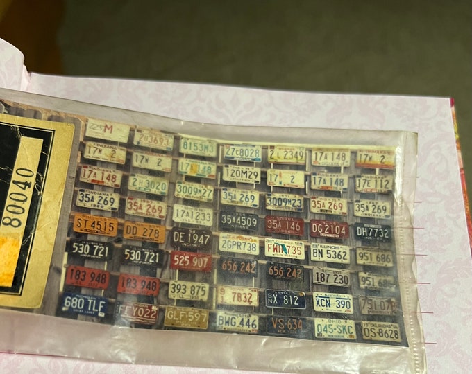 Miniature License Plates for Car Model Making, Vintage Craft Supply - Etsy