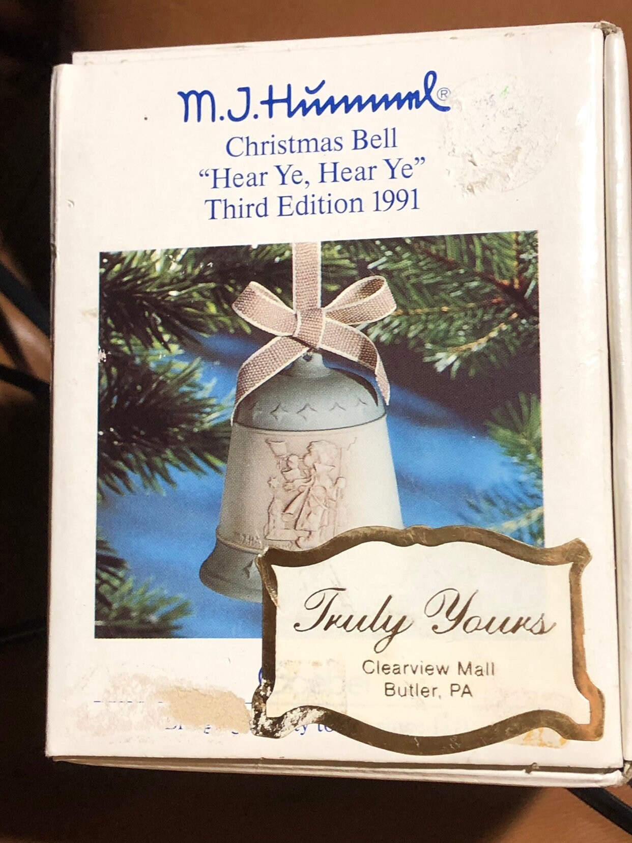 Goebel Hummel Christmas Bell, Hallmark Ornament, Vintage Holiday Keepsake
