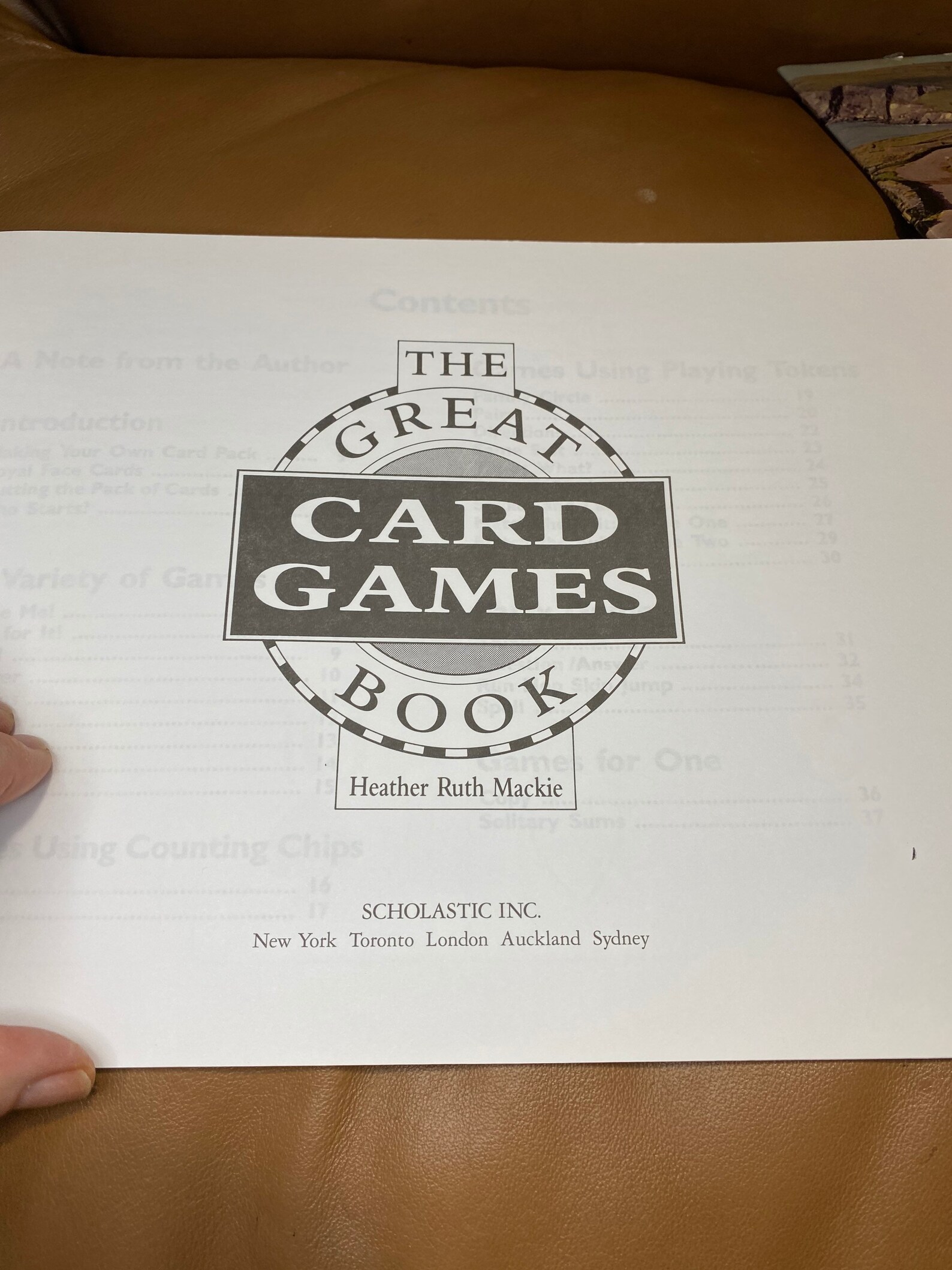 The Great Card Games Book by Heather Ruth Mackie - Etsy