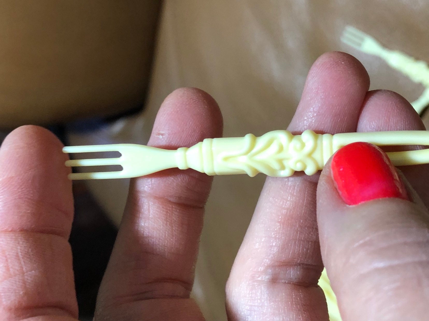 Hors d’oeuvre Forks, Vintage Plastic Party Forks, Cocktail Forks