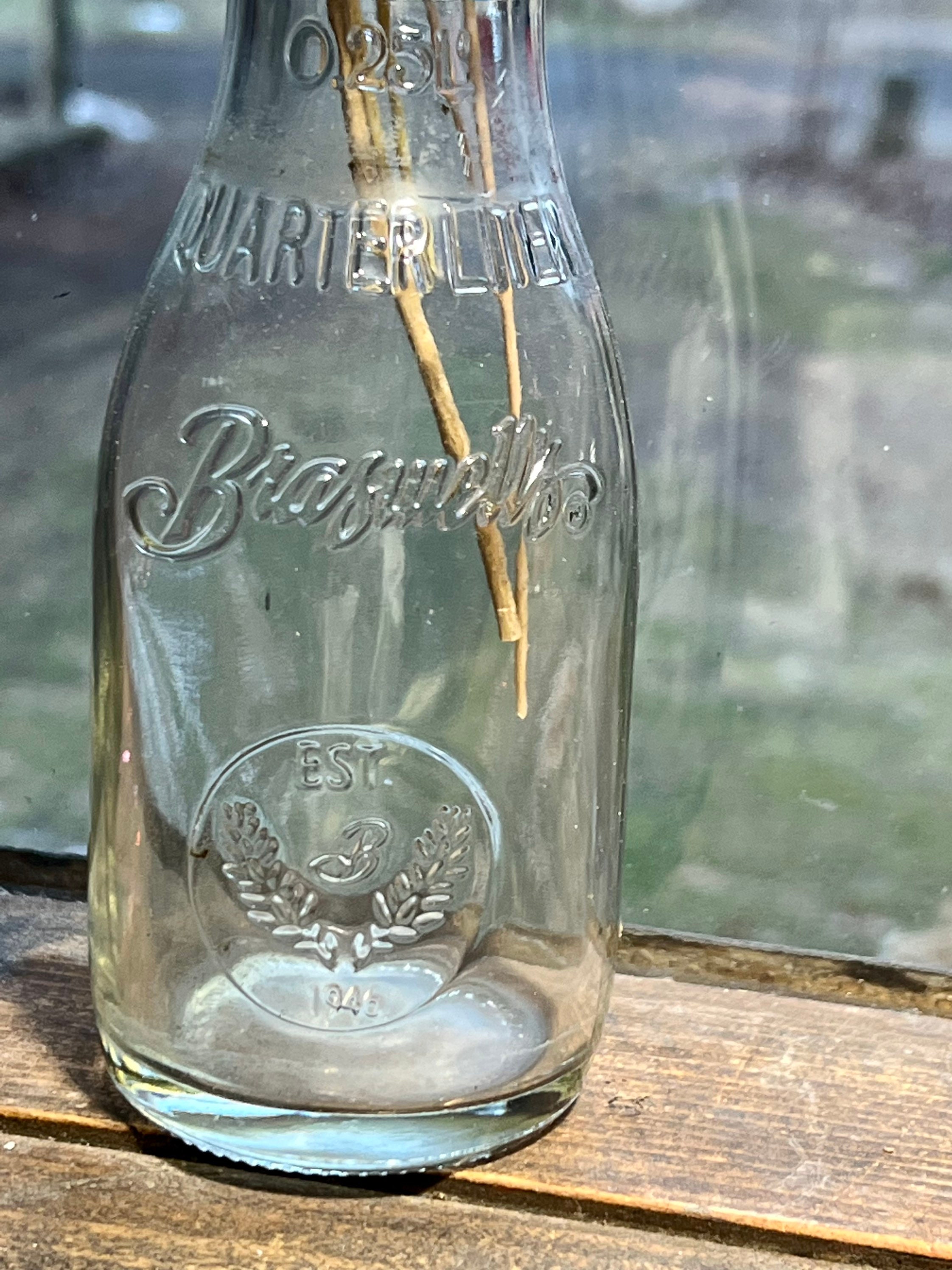 Vintage Milk Bottle Quart Dairy Bottle Farmhouse Kitchen - Etsy