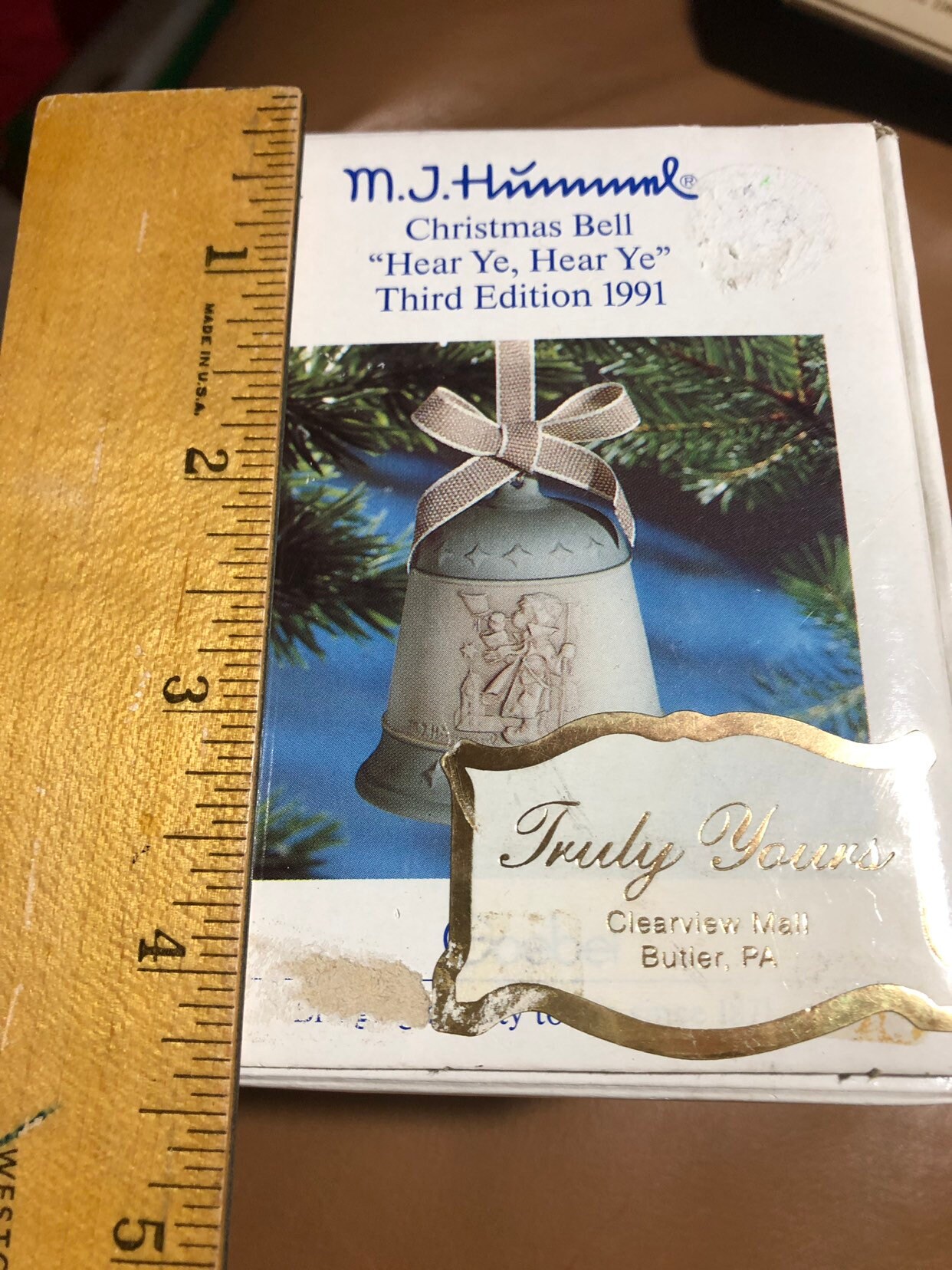 Goebel Hummel Christmas Bell, Hallmark Ornament, Vintage Holiday Keepsake