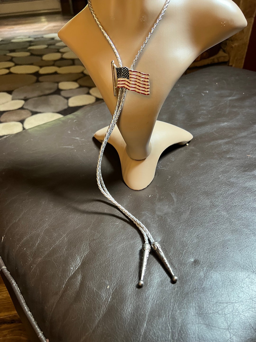 Bolo Necktie American Flag, Patriotic Neckwear, Unisex Jewelry - Etsy