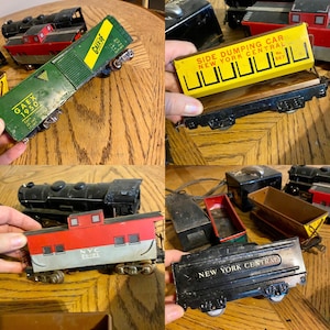 Railroad Train Set Vintage Model Railroad Train Cars - Etsy