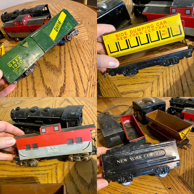 Railroad Train Set Vintage Model Railroad Train Cars - Etsy