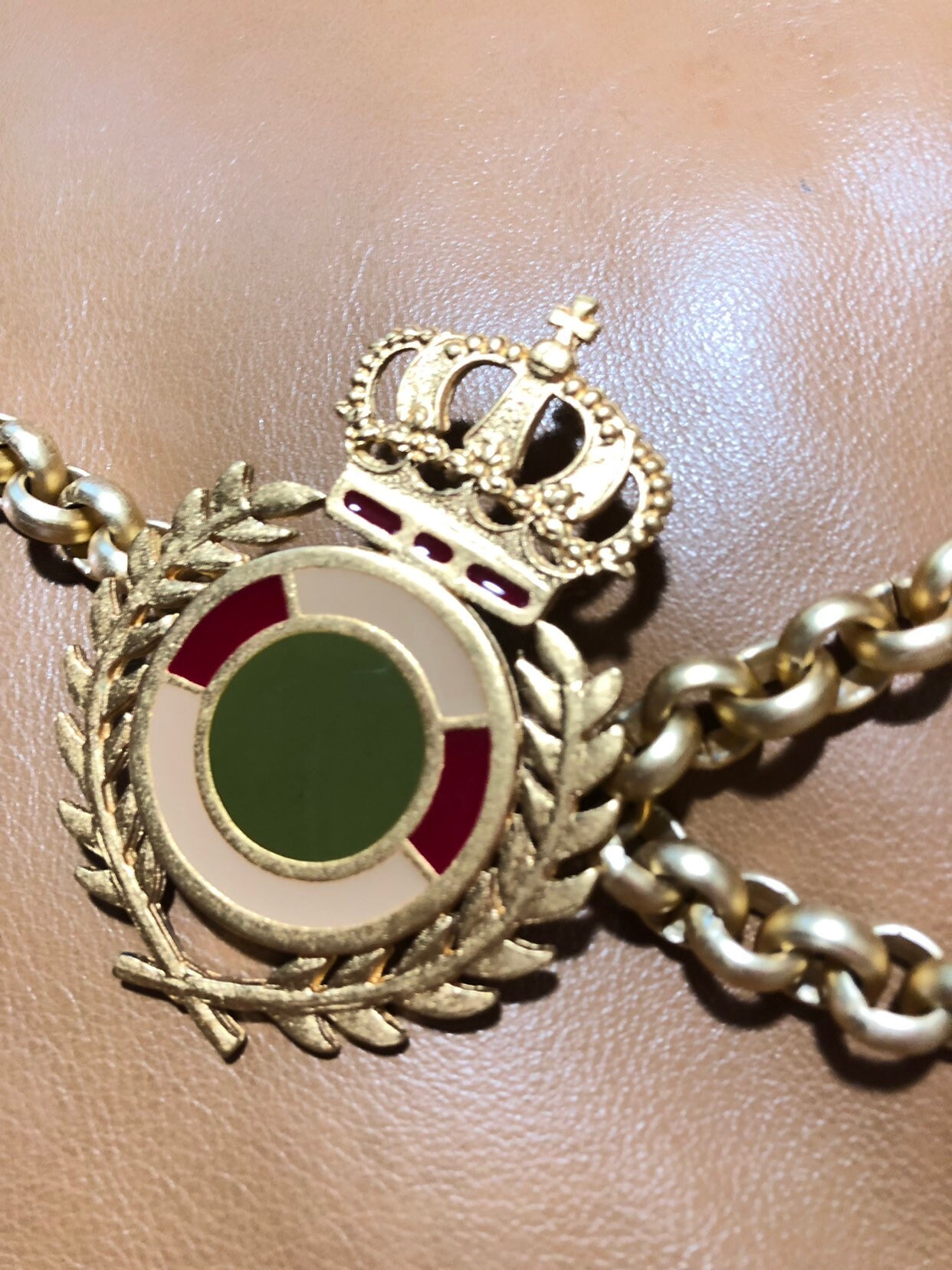 Gold Chain Crown Belt, Adjustable Retro Mondi Belt, Vintage Fashion