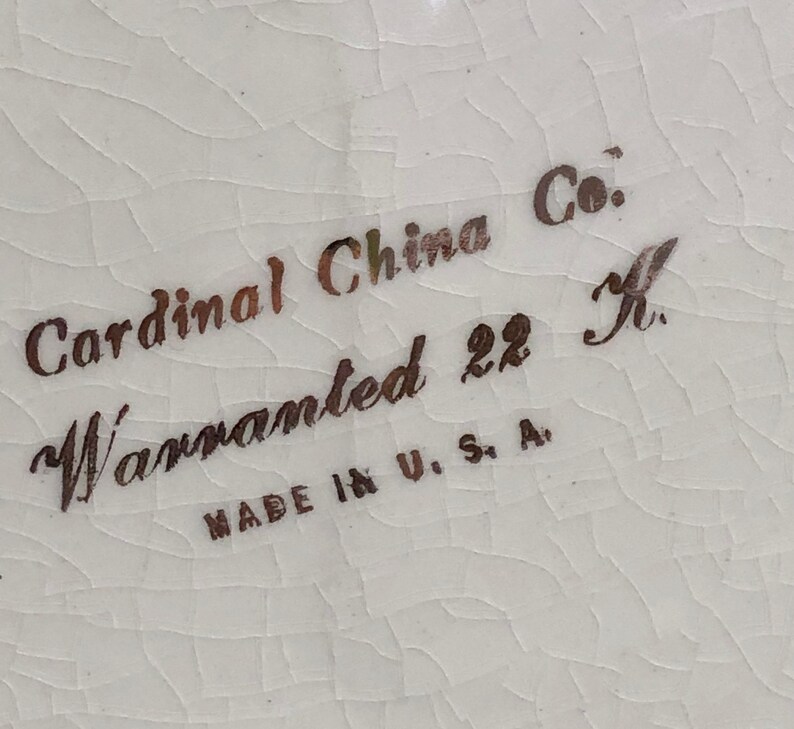 Retro Snack Serving Dish Set Cardinal China Co Appetizer | Etsy