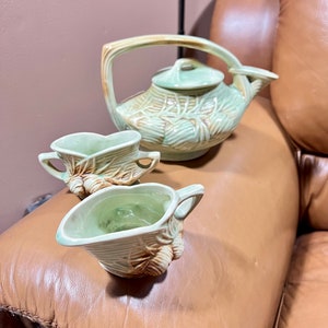 Mccoy Tea Set, Pinecone Pattern Teapot, Vintage Creamer and Sugar ...