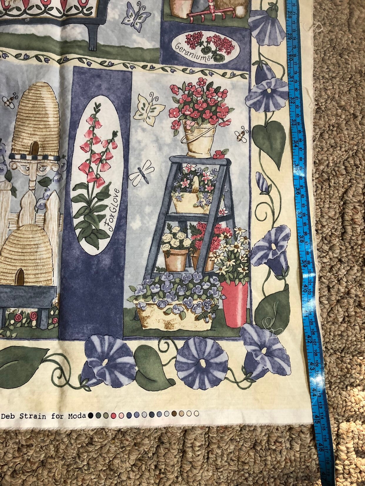 Garden Sampler Fabric Panel - Sewing Project Flower Material - Moda ...