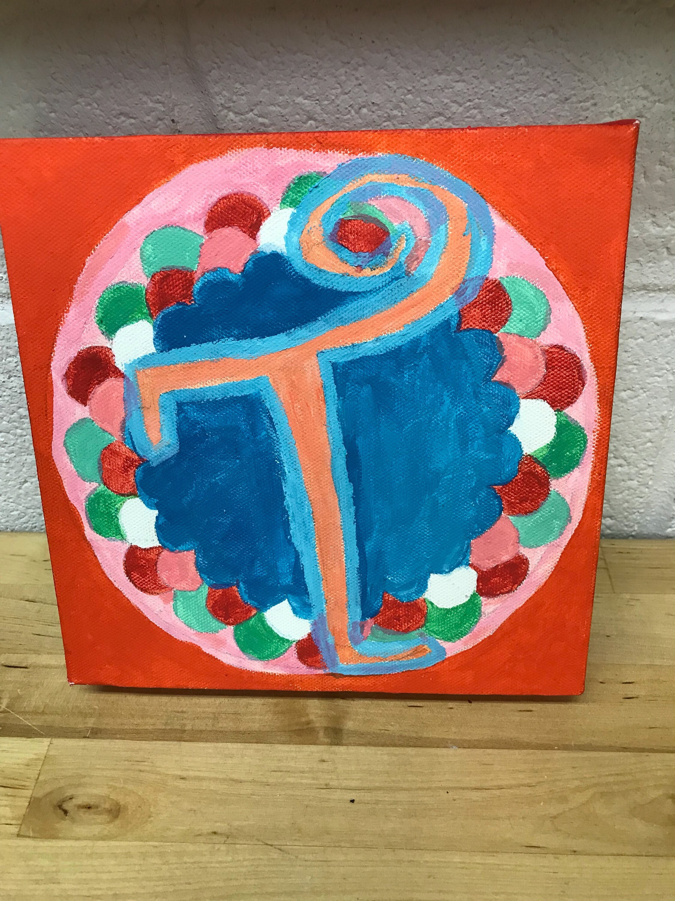 T Initial Painting Letter T Wall Hanging Decor | Etsy