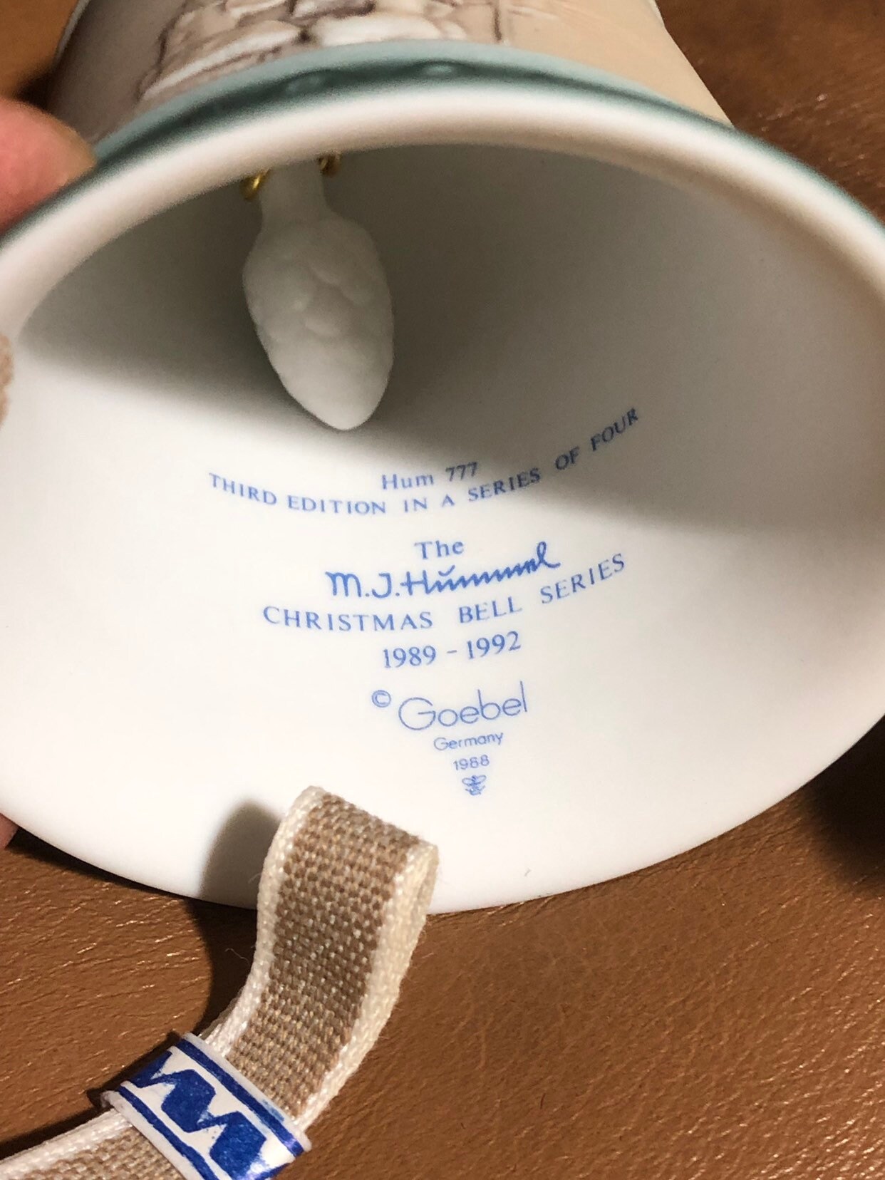 Goebel Hummel Christmas Bell, Hallmark Ornament, Vintage Holiday Keepsake