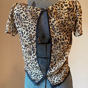 Leopard Sheer Lingerie Top, Lace Embellished Summer Shirt - Etsy