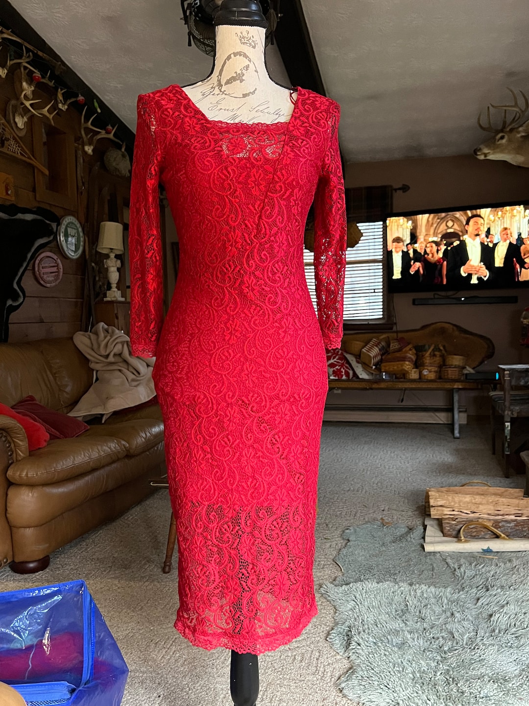 Red Lace Christmas Holiday Party Dress Candies Fashion - Etsy