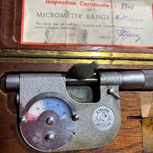 Etalon Micrometer, Rolle Switzerland Pierre Roch Ltd, Vintage ...